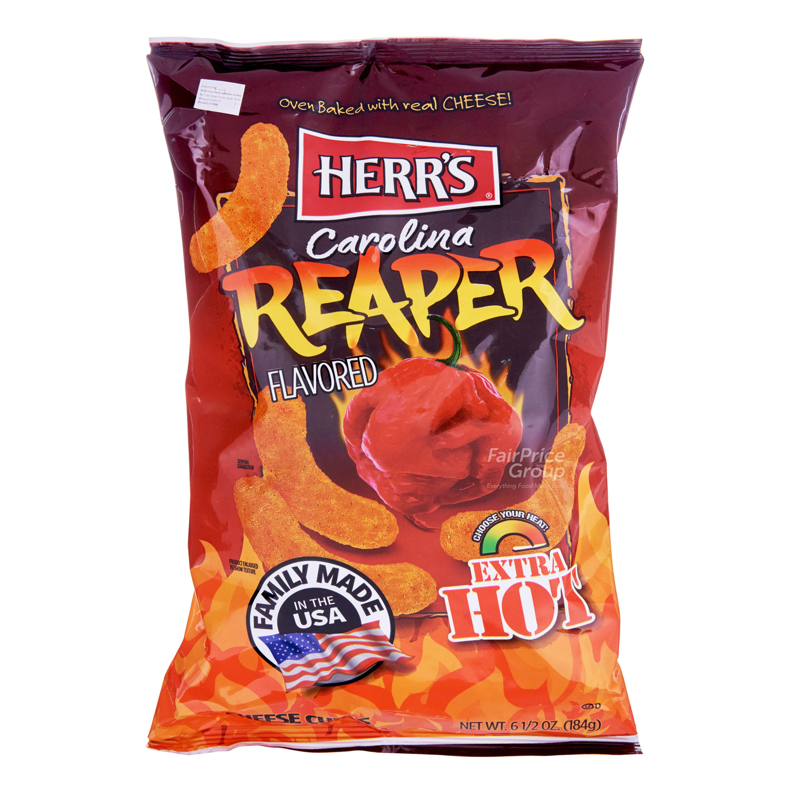Herr's Cheese Curls - Carolina Reaper | NTUC FairPrice