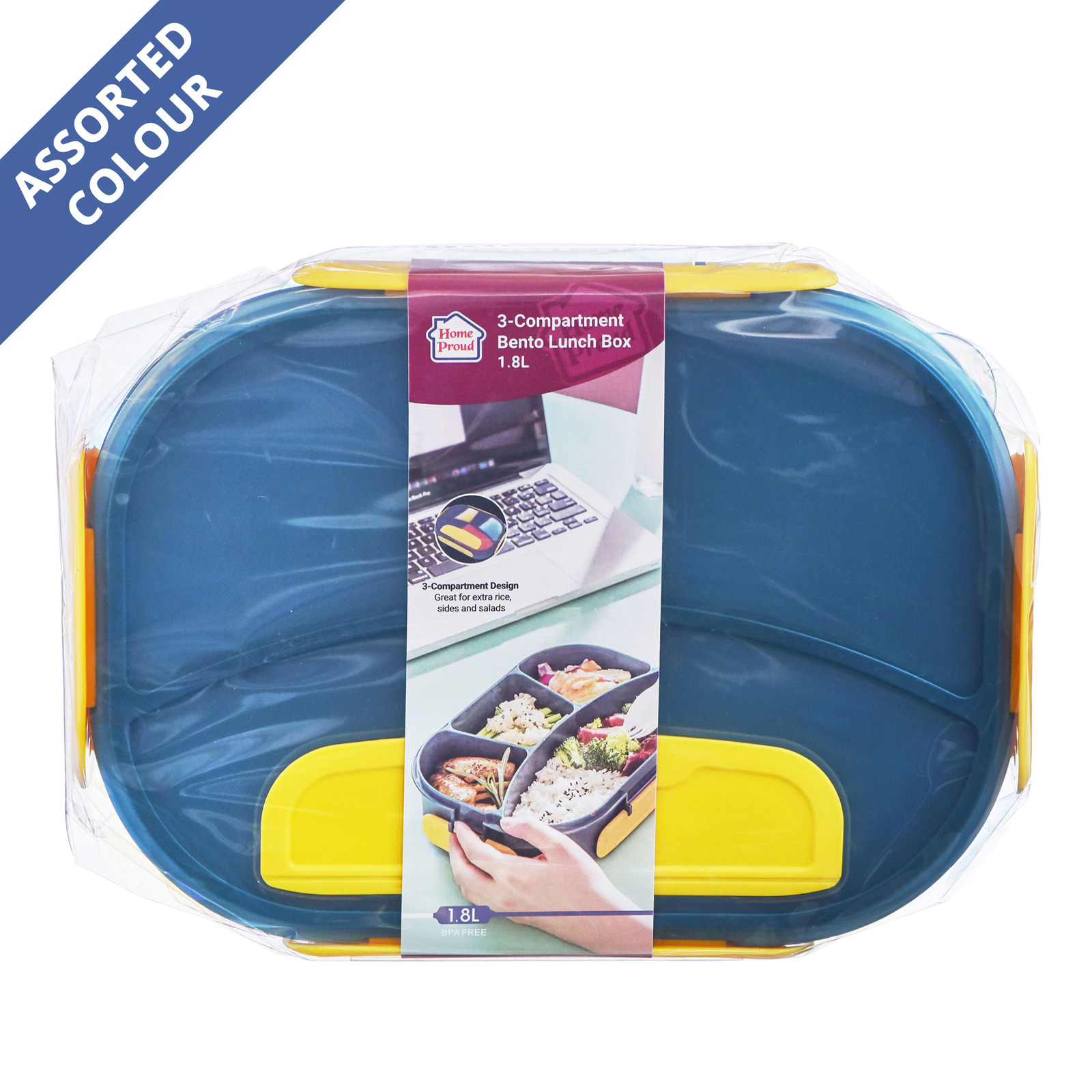 HomeProud 3-Compartment Bento Lunch Box - HP6109 | NTUC FairPrice