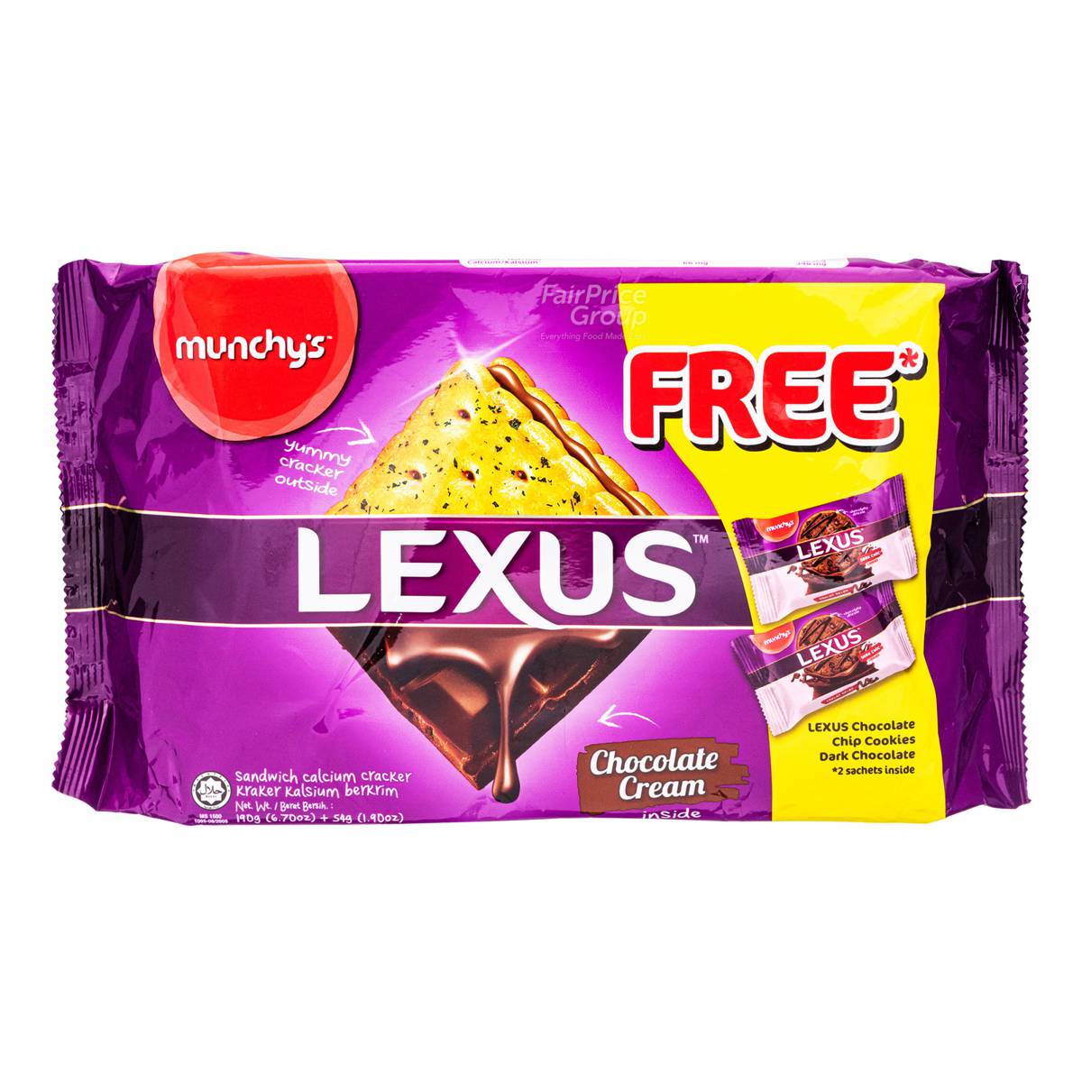 Munchy's Lexus Sandwich Calcium Crackers - Chocolate | NTUC FairPrice