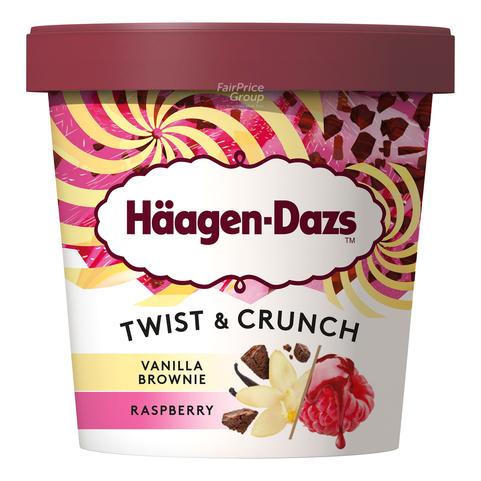 Haagen-Dazs Ice Cream - Vanilla Brownies & Raspberry | NTUC FairPrice