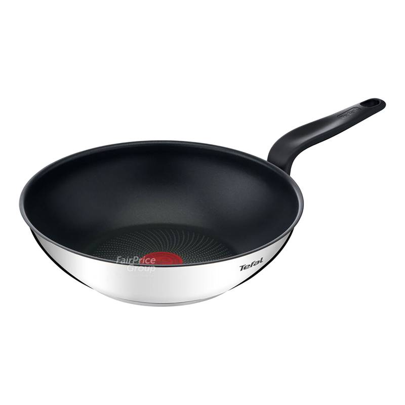 Tefal Primary Stainless Steel Wok Pan 28cm -E30919 | NTUC FairPrice