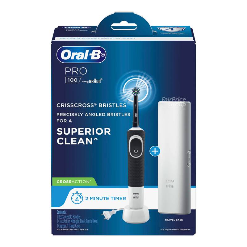 Oral-B Pro 100 Cross Action Electric Toothbrush | NTUC FairPrice