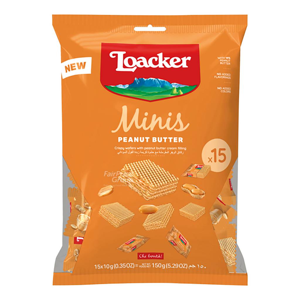 Loacker Classic Mini Crispy Wafers - Peanut Butter | NTUC FairPrice
