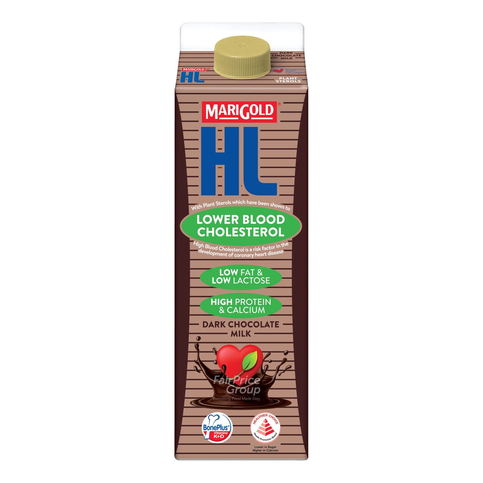 Marigold HL Dark Chocolate Milk with Plant Sterols | NTUC FairPrice