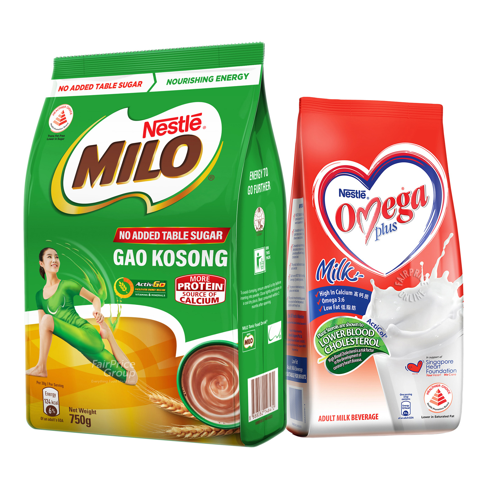 Milo Instant Chocolate Malt Drink Powder with Milk - Gao Kosong | NTUC ...