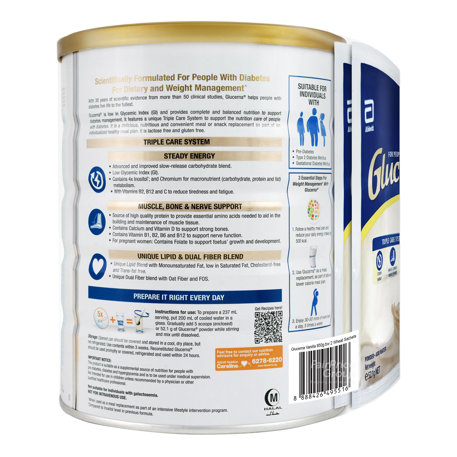 Glucerna 1 2 Nutrition Label | Besto Blog