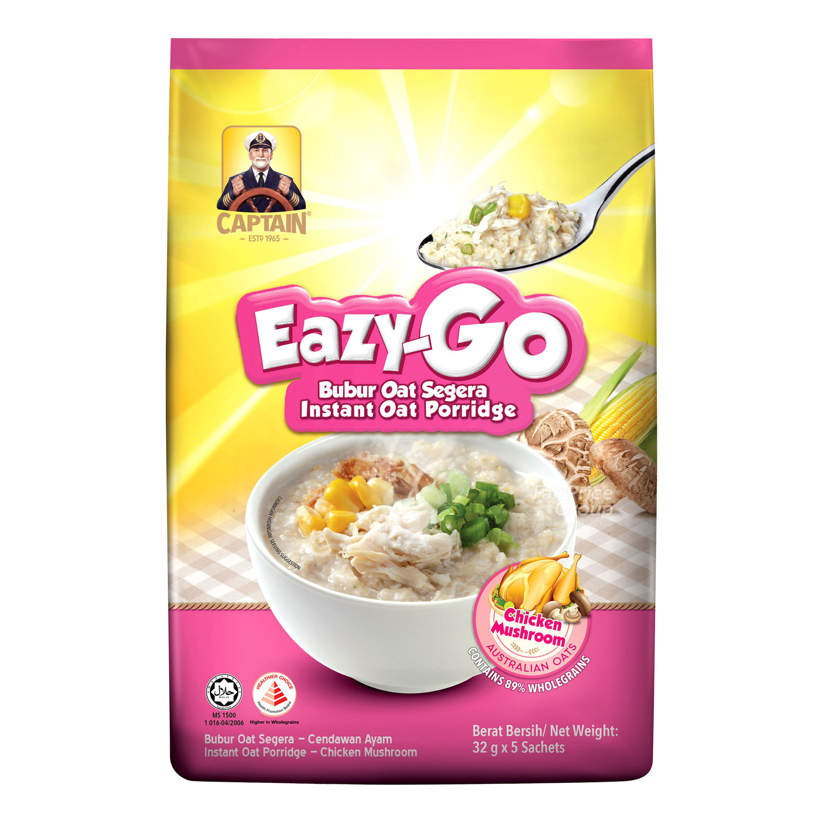 Captain Eazy-go Instant Oat Porridge - Chicken Mushroom | NTUC FairPrice