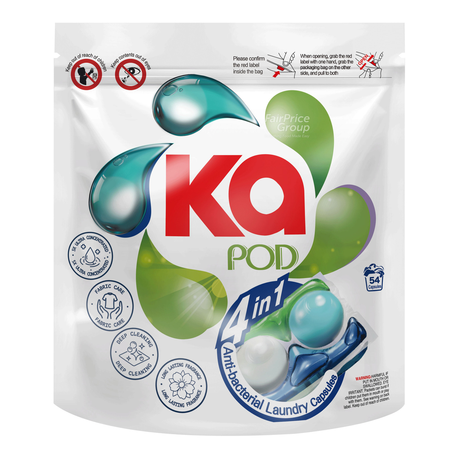 Ka 4-in-1 Laundry Capsules Detergent Refill | NTUC FairPrice