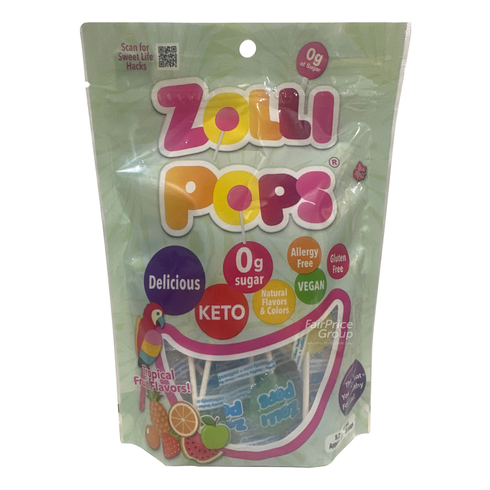 Zollicandy Zolli Pops - Tropical Assorted Fruit | NTUC FairPrice