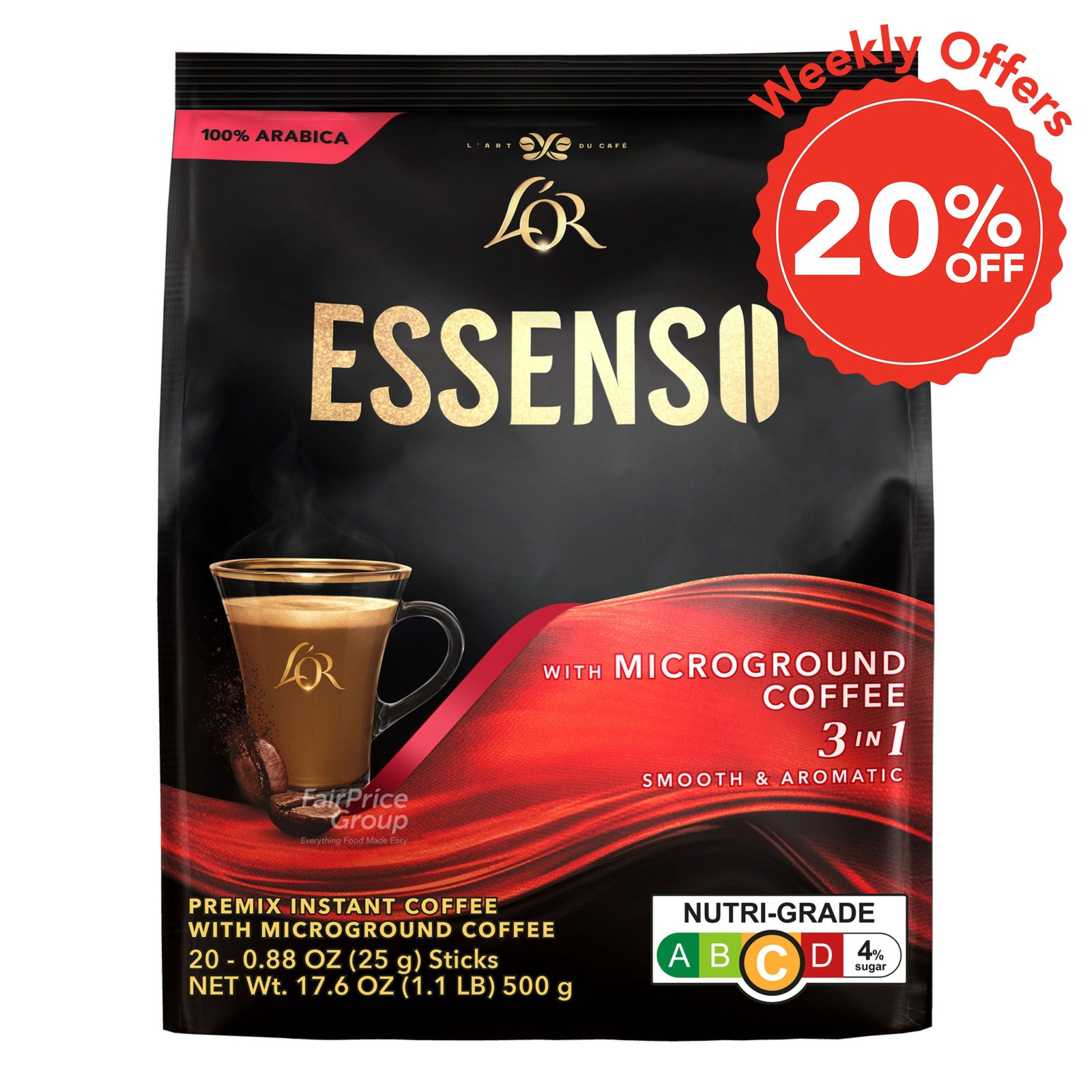 Lor Essenso 3 in 1 Instant Microground Coffee | NTUC FairPrice