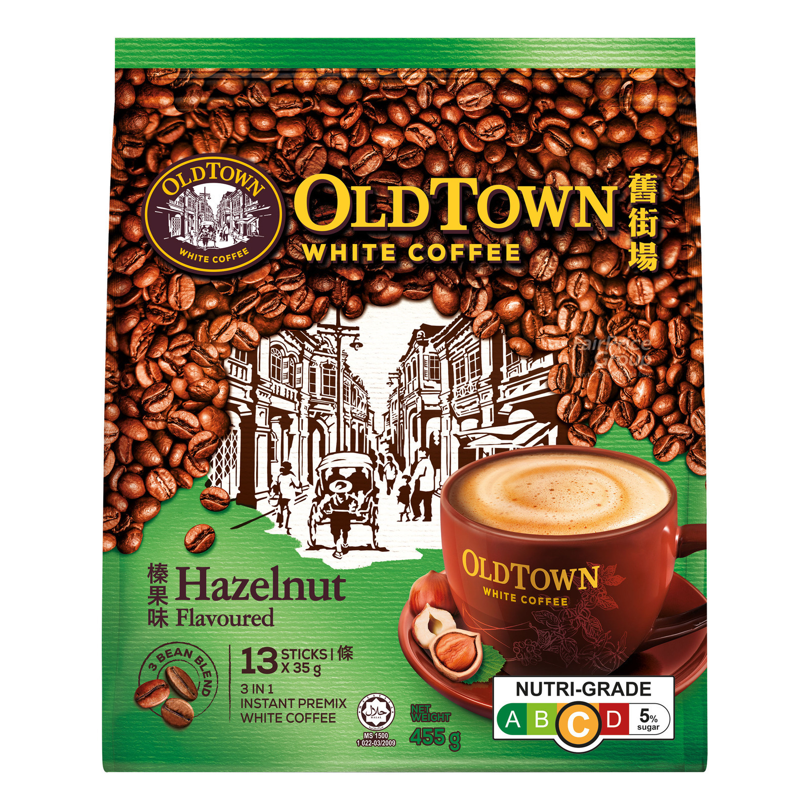 Old Town 3 in 1 Instant White Coffee - Hazelnut | NTUC FairPrice
