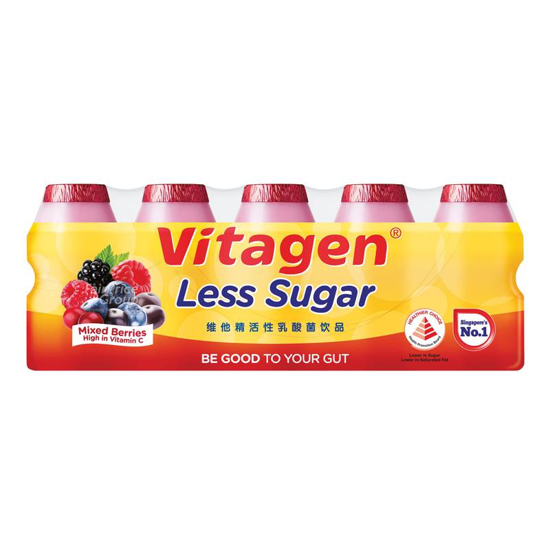 Vitagen Cultured Milk - Less Sugar (Mixed Berries) | NTUC FairPrice