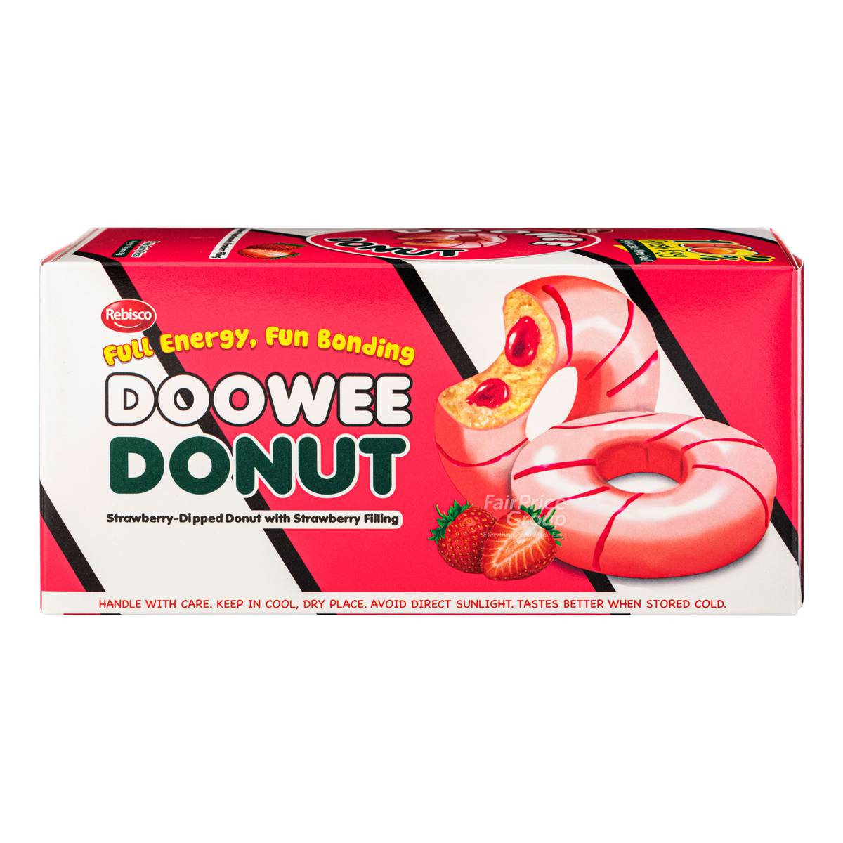 Rebisco Doowee Donut - Strawberry-Dipped Donut with Strawberry FIlling ...
