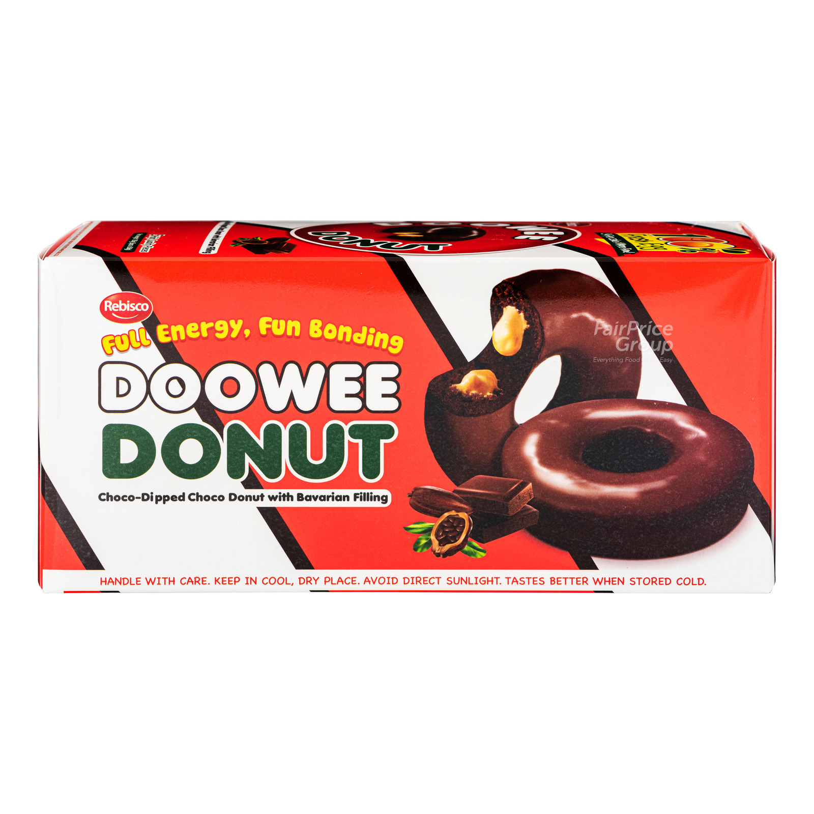Rebisco Doowee Donut - Choco-Dipped Choco Donut with Bavarian FIlling ...