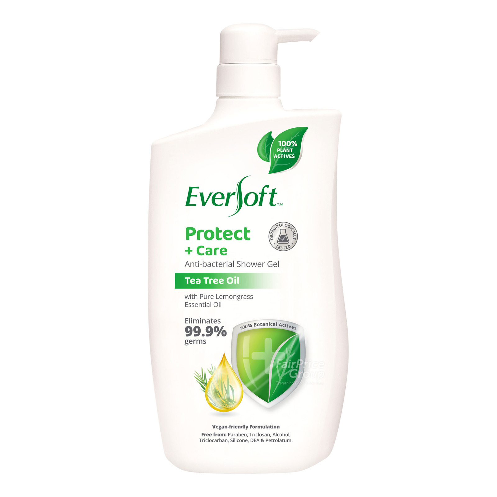 Eversoft Anti-Bacterial Shower Cream - Tea Tree Oil | NTUC FairPrice