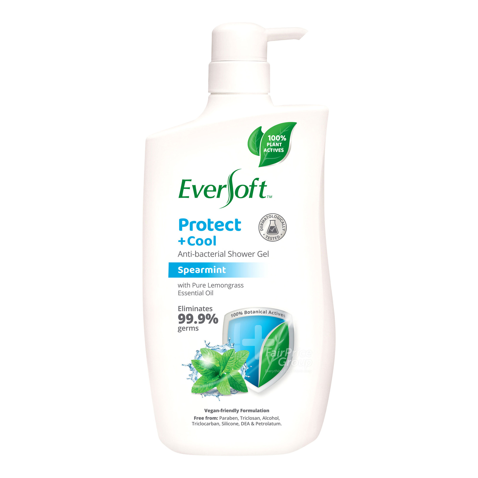 Eversoft Anti-Bacterial Shower Cream - Spearmint | NTUC FairPrice