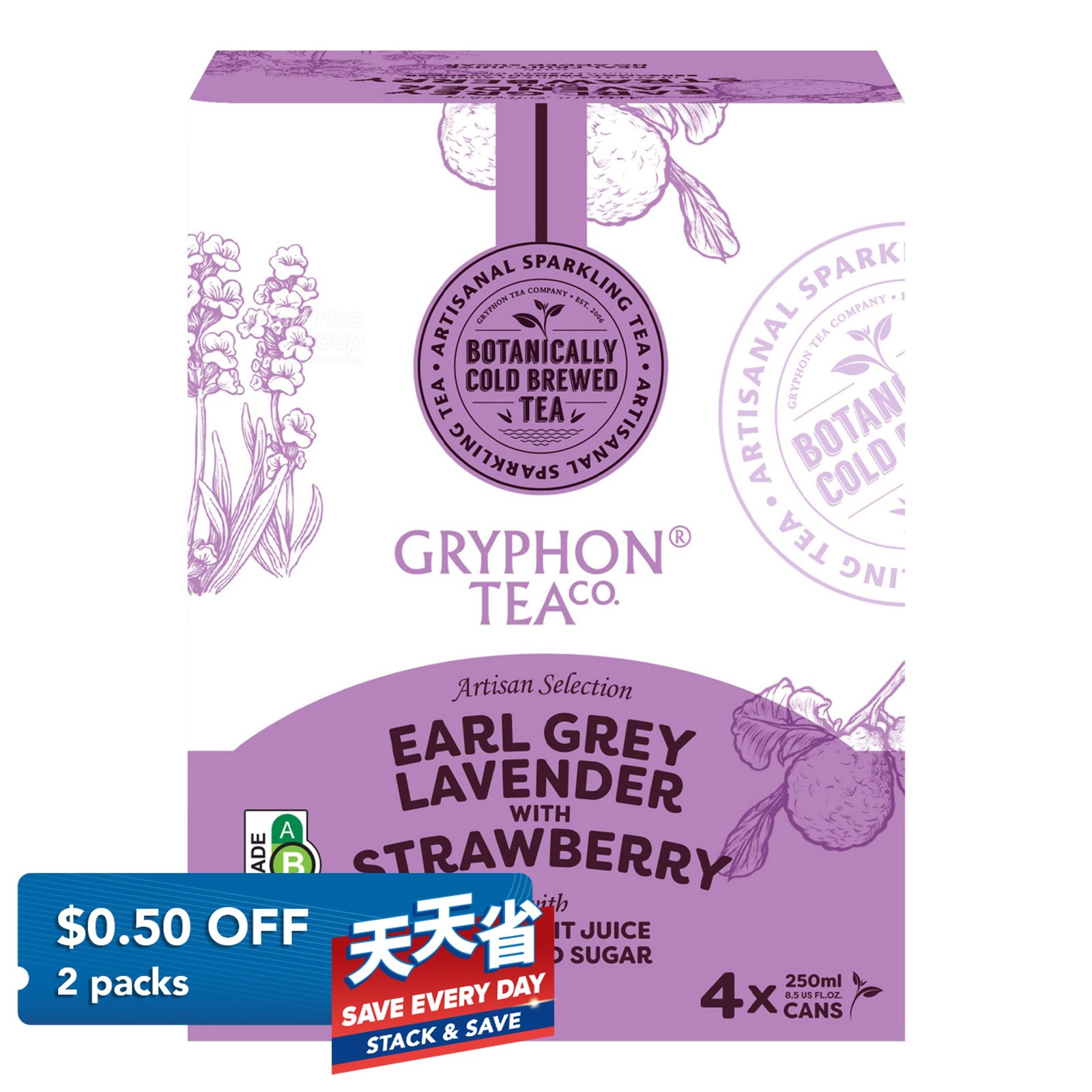 Gryphon Artisan Selection Cold Brew Tea - Earl Grey Lavender | NTUC ...