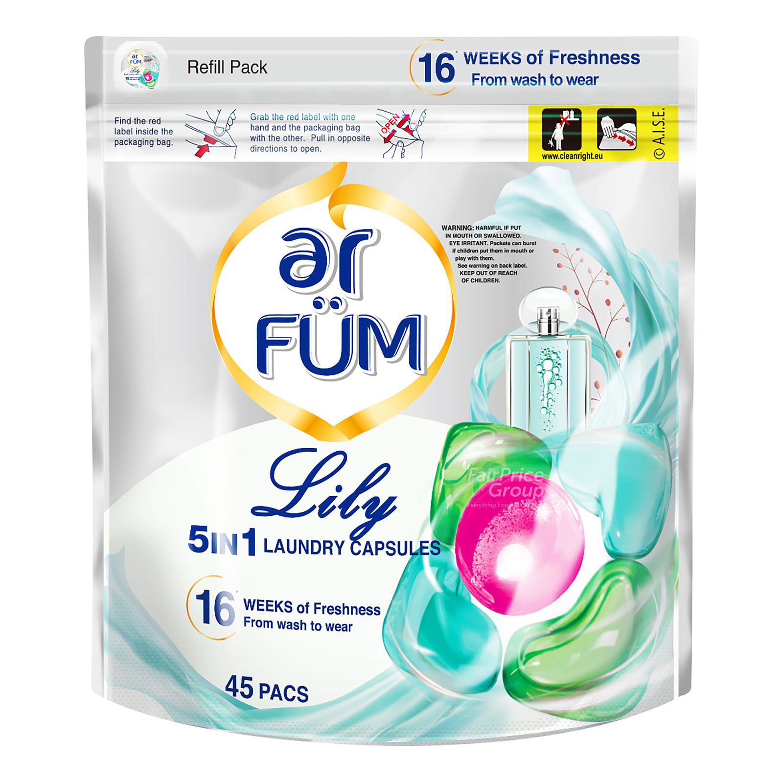 Ar Fum 5-in-1 Laundry Capsules - Lily | NTUC FairPrice