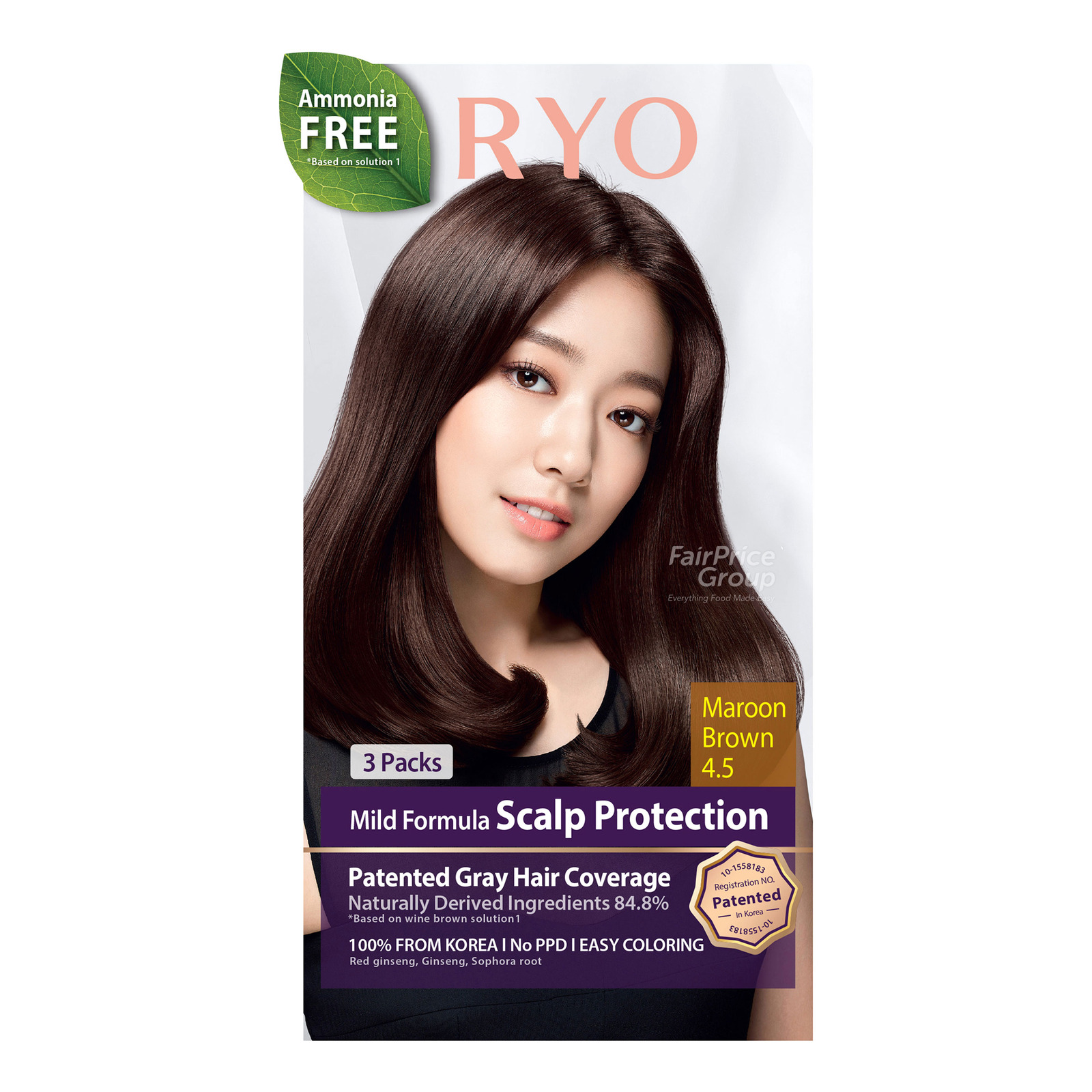 Ryo Hair Dye - Maroon Brown 4.5 | NTUC FairPrice