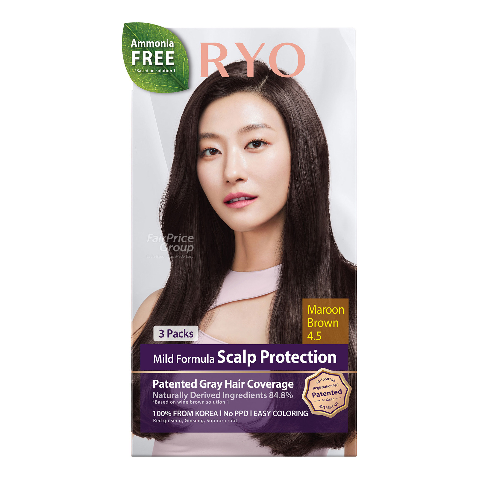 Ryo Hair Dye - Maroon Brown 4.5 | NTUC FairPrice