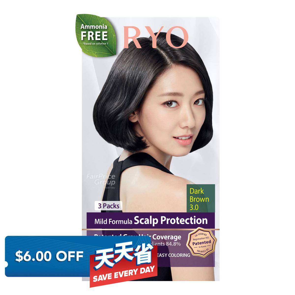 Ryo Hair Dye - Dark Brown 3.0 | NTUC FairPrice