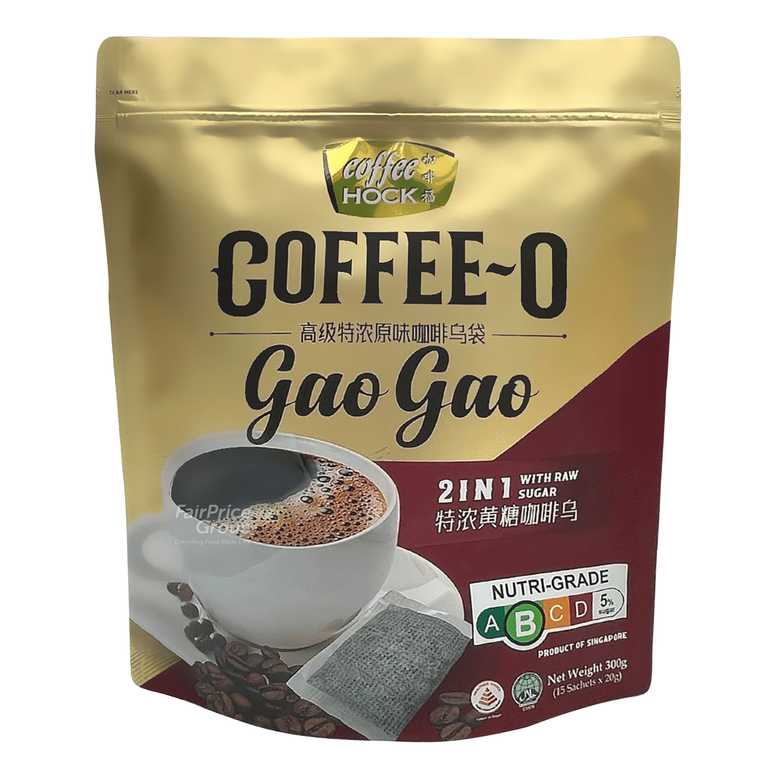 Coffee Hock 2 in 1 Instant Coffee-O Bags Gao Gao - Raw Sugar | NTUC ...