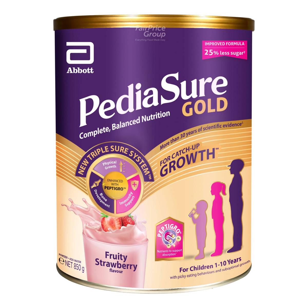 PediaSure TripleSure Milk Powder - Fruity Strawberry | NTUC FairPrice