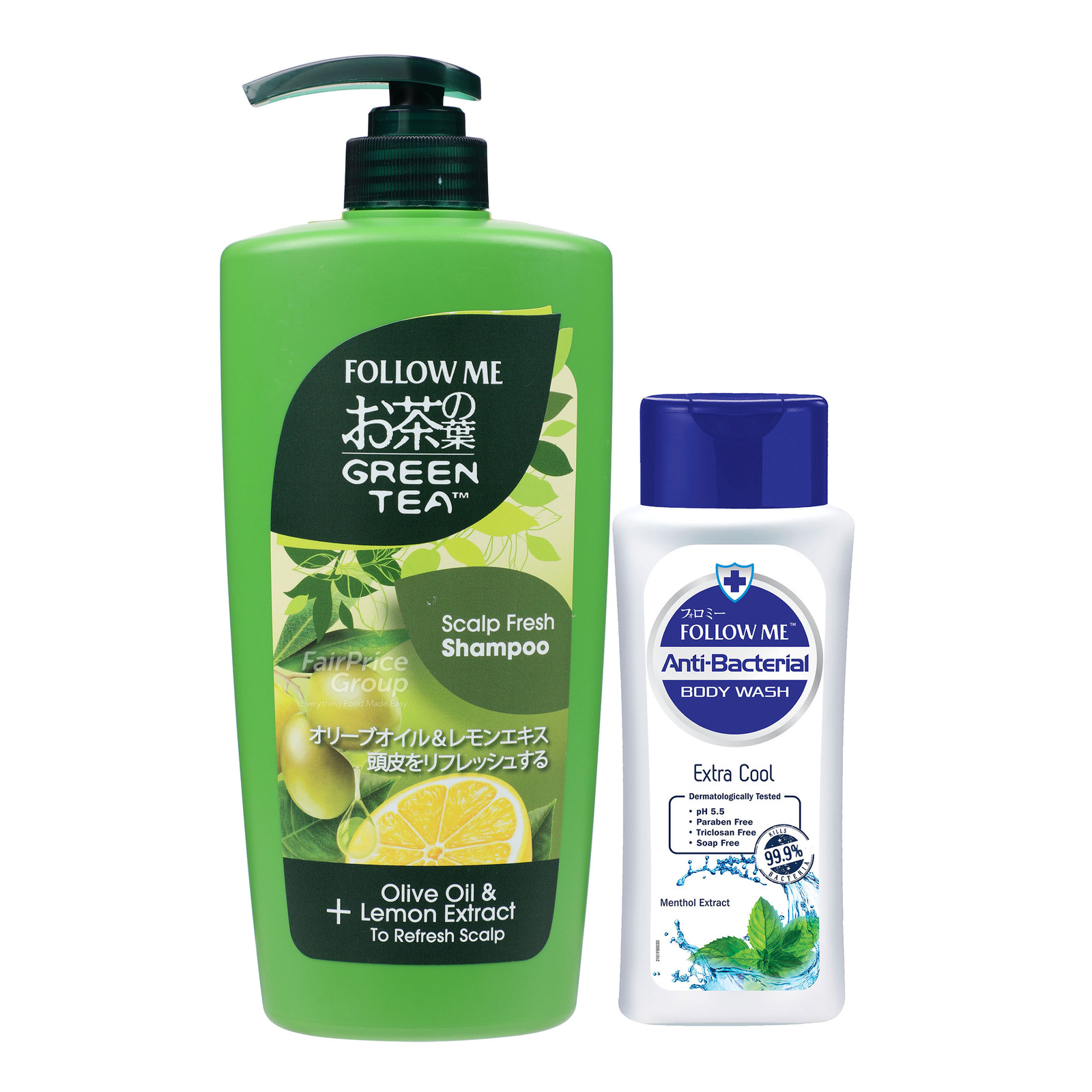Follow Me Green Tea Shampoo - Scalp Fresh + Body Wash | NTUC FairPrice