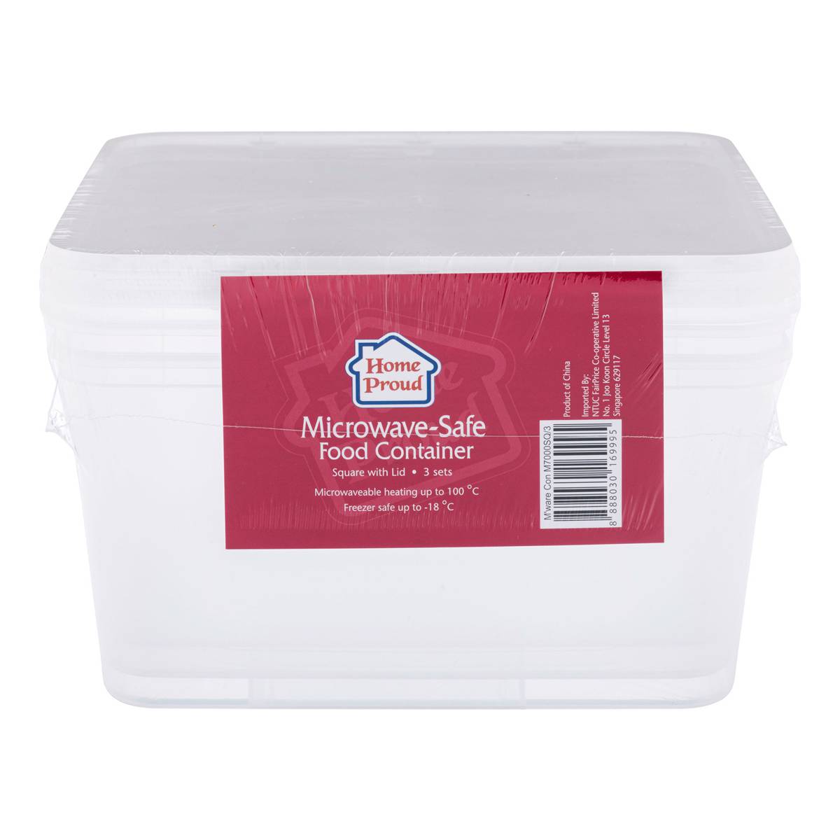 HomeProud Microwave-Safe Food Container - Square | NTUC FairPrice