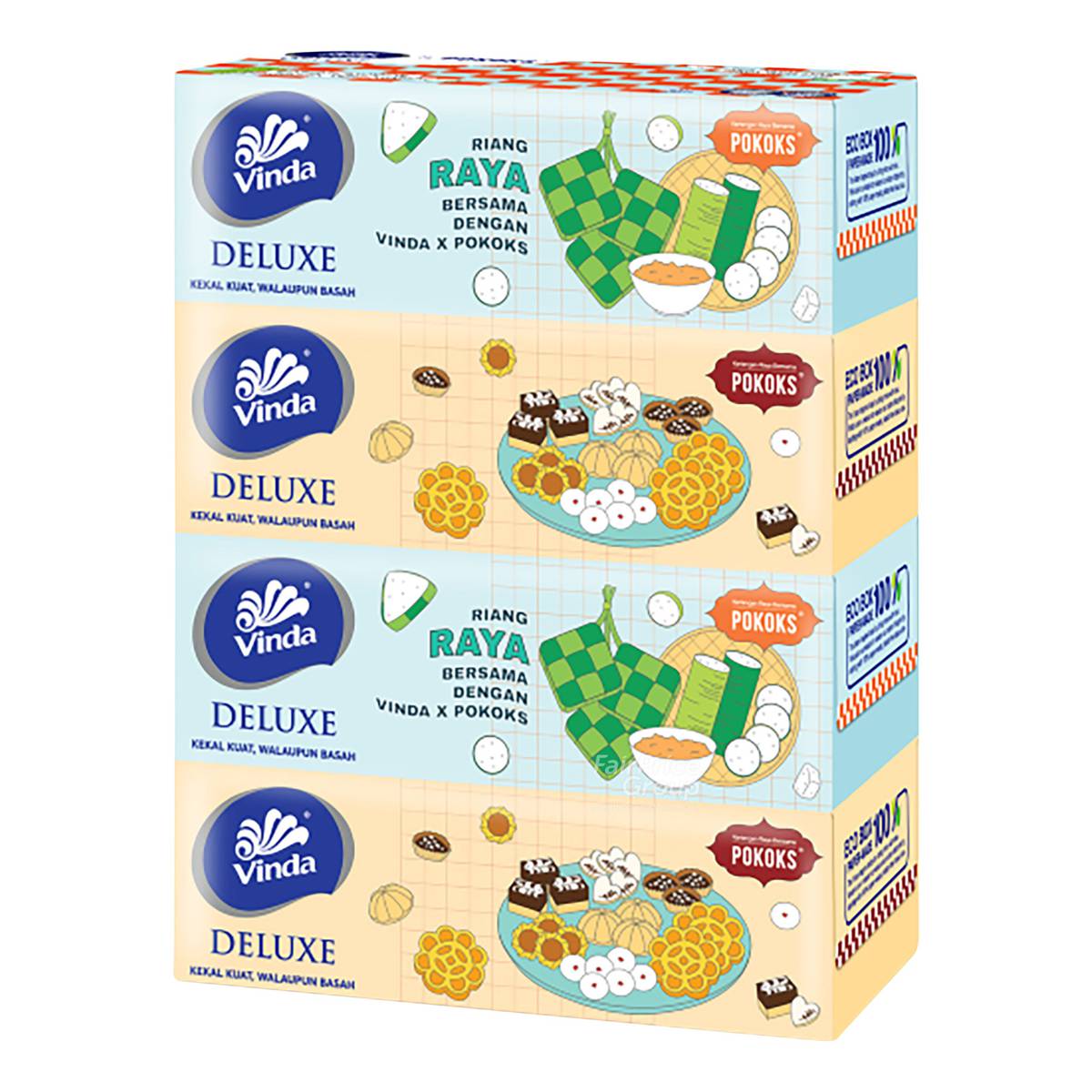 Vinda Deluxe 3-ply Facial Tissue Box | NTUC FairPrice