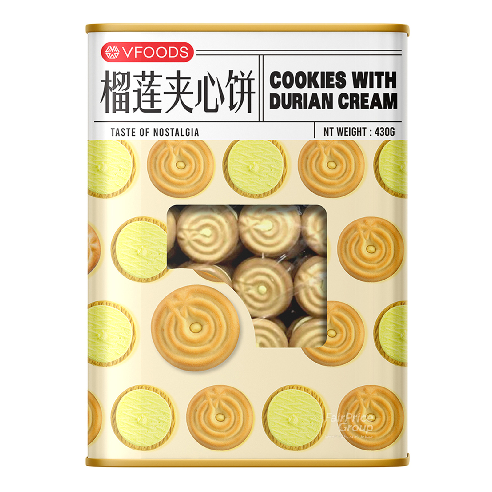 VFoods Cookie with Durian Cream | NTUC FairPrice