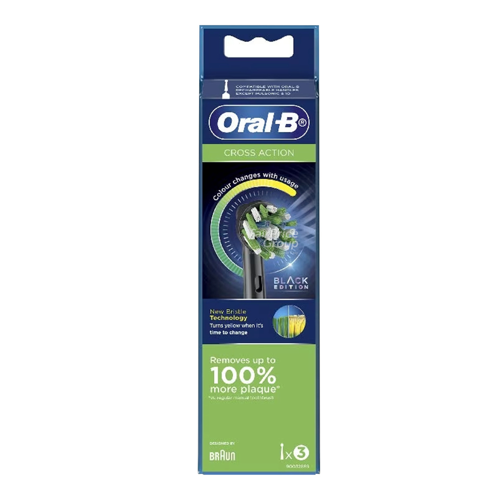Oral B Electric Toothbrush - Cross Action Refills (Black) | NTUC FairPrice