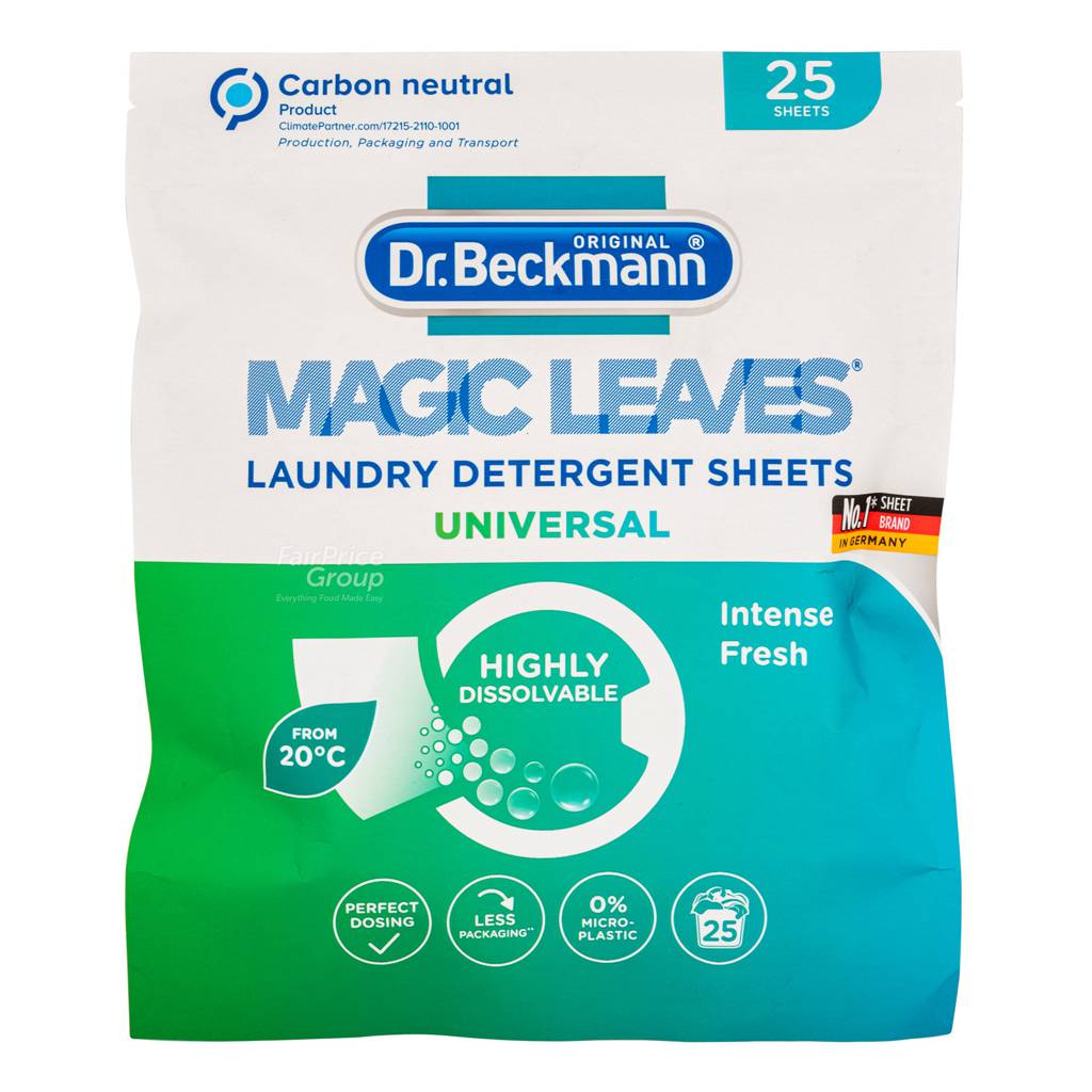 Dr. Beckmann Magic Leaves Laundry Detergent Sheets - Universal | NTUC FairPrice