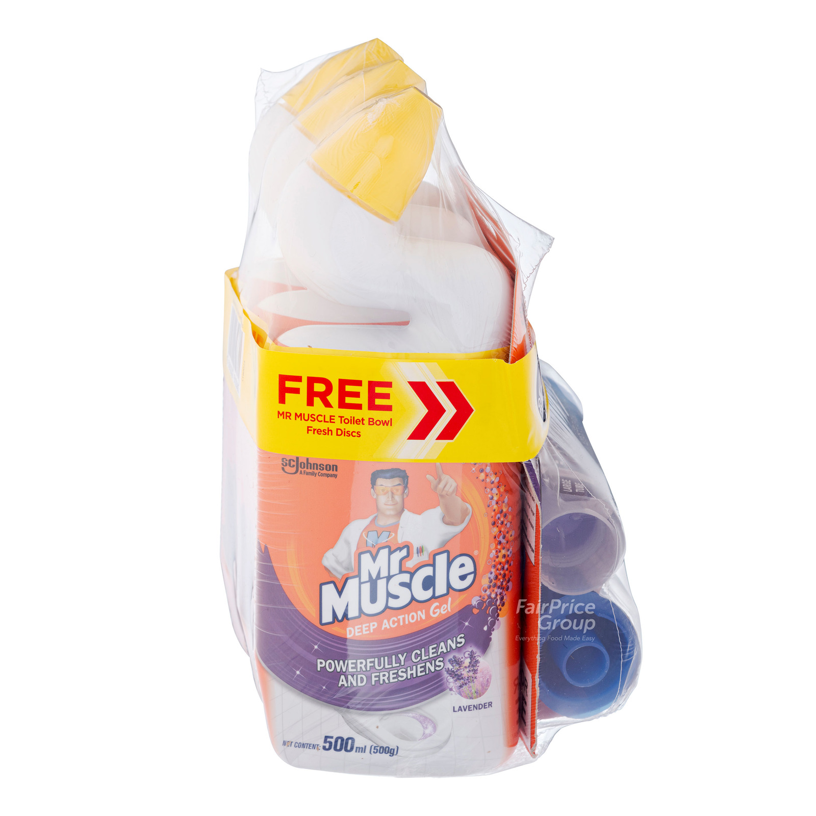 Mr Muscle Deep Action Gel - Lavender + Fresh Disc | NTUC FairPrice