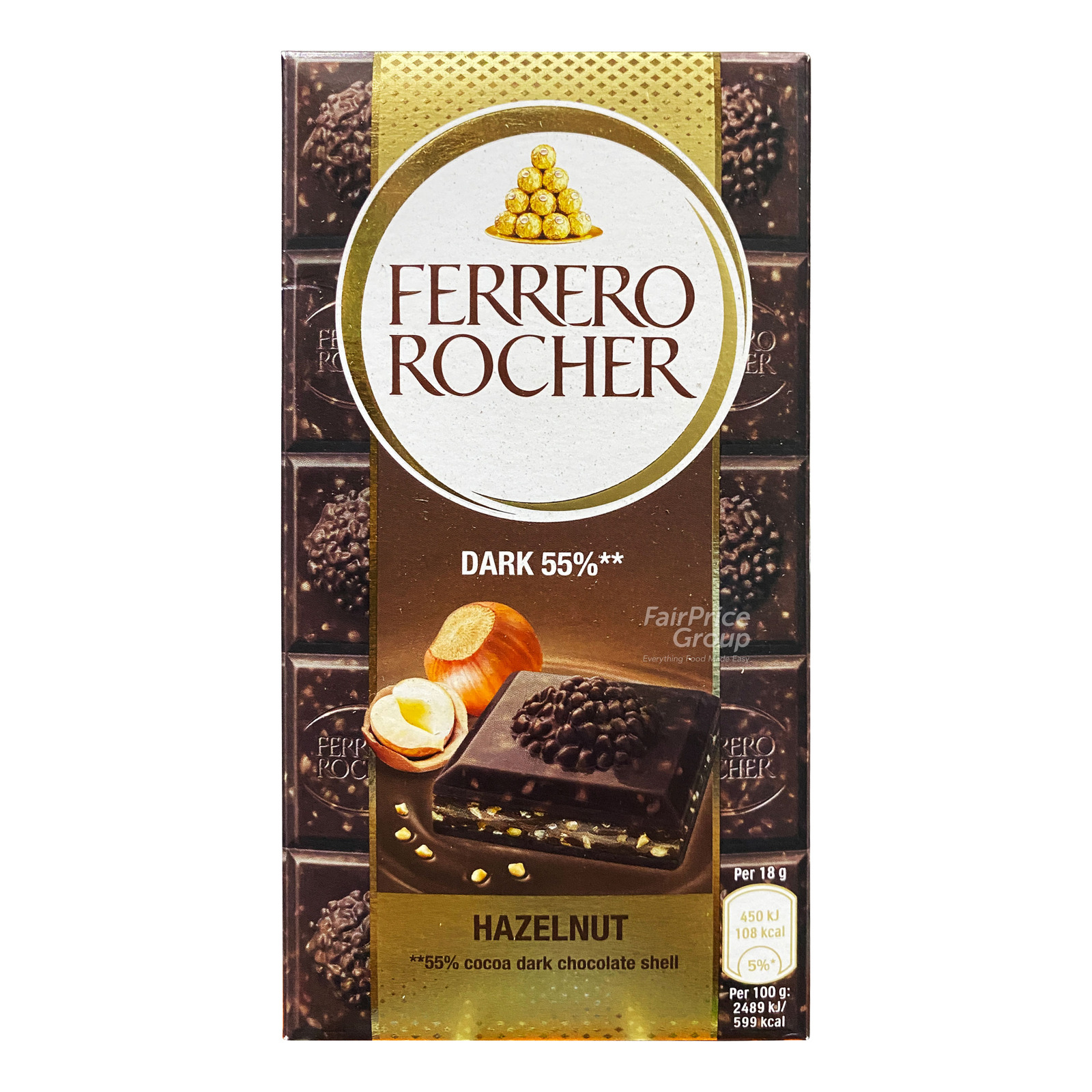 Ferrero Rocher Dark Chocolate Tablet - Hazelnuts | NTUC FairPrice
