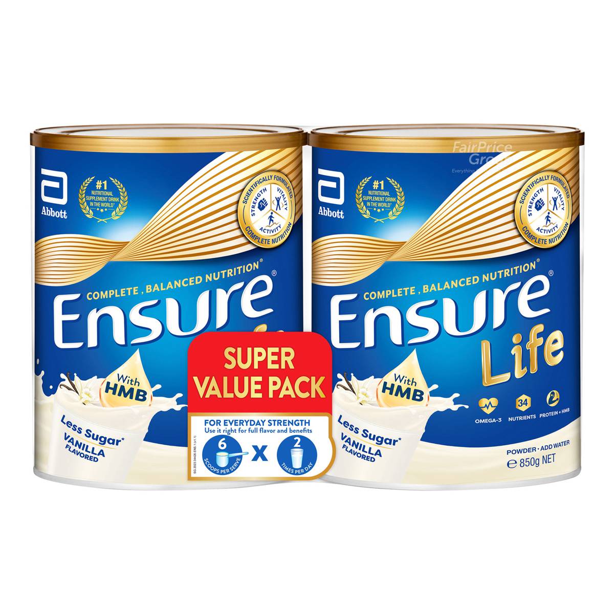 Abbott Ensure Life with HMB Adult Milk Powder - Vanilla | NTUC FairPrice