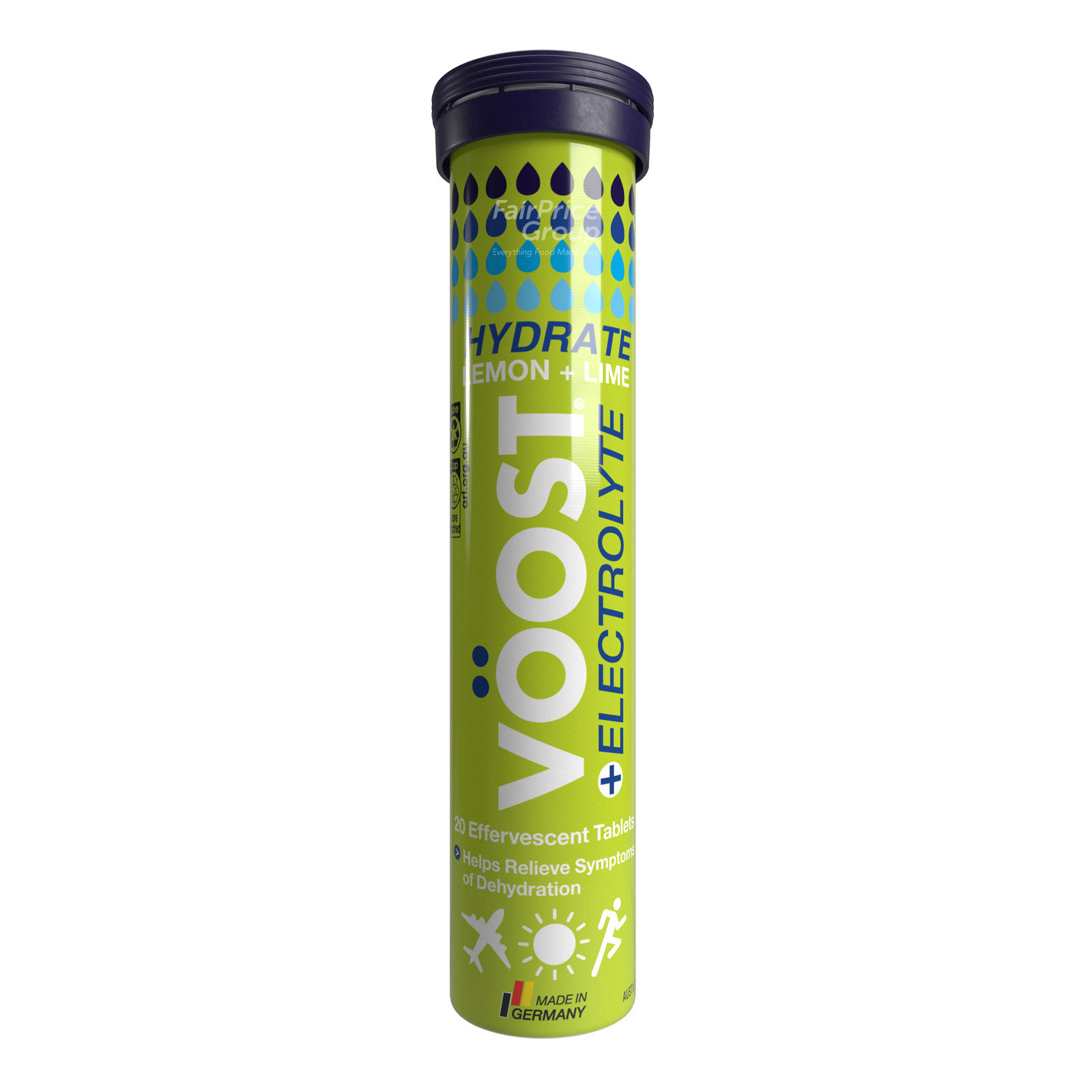 Voost Hydrate Electrolyte Effervescent Tablet - Lime | NTUC FairPrice