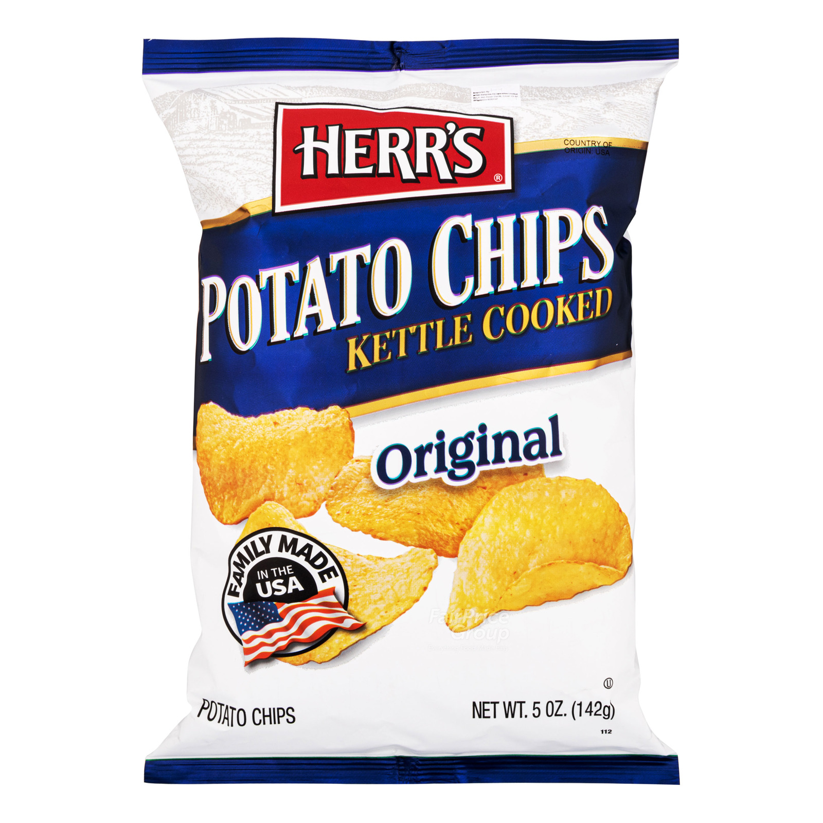 Herr's Kettle Cooked Potato Chips - Original | NTUC FairPrice