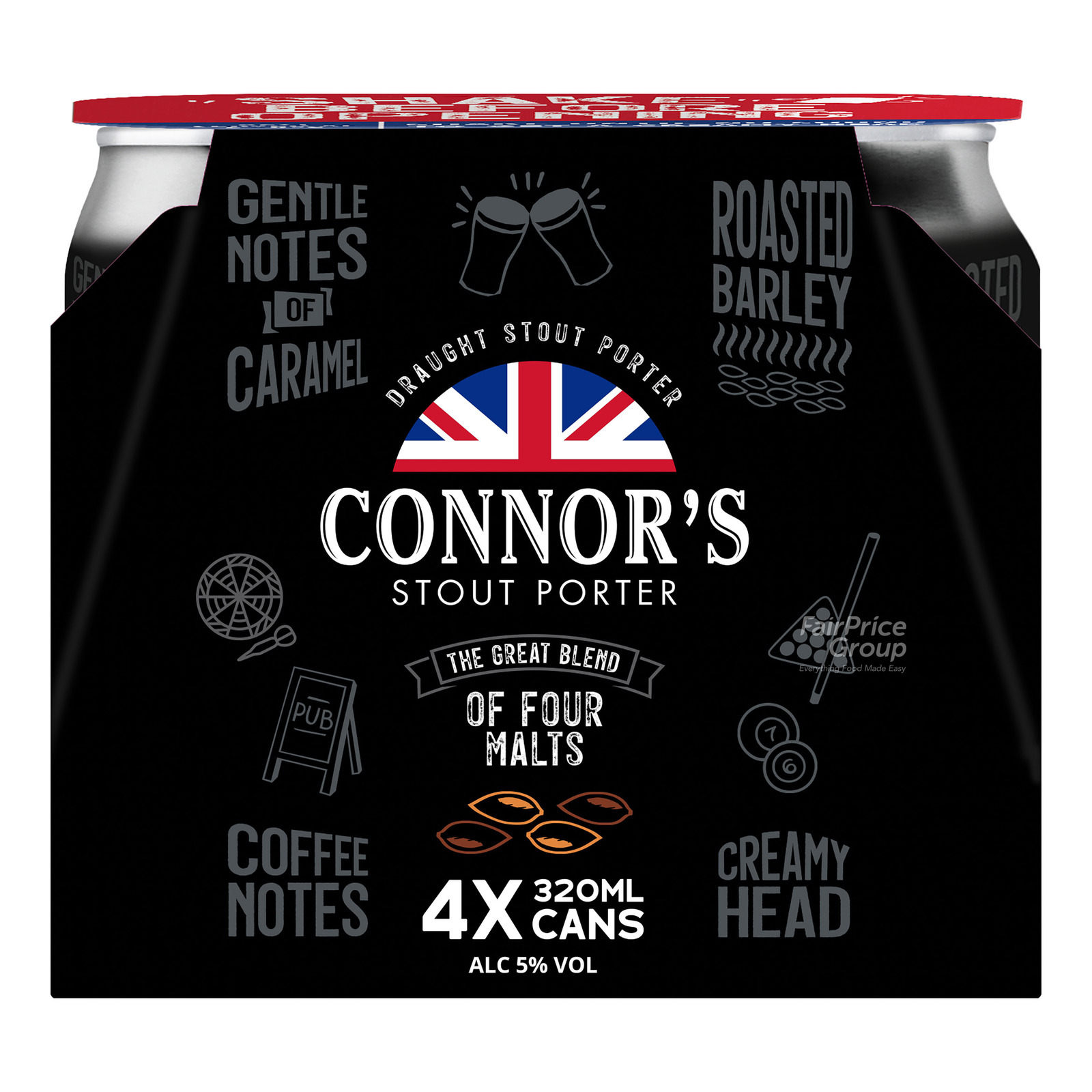 Connor's Stout Porter Can Beer - Four Malts | NTUC FairPrice