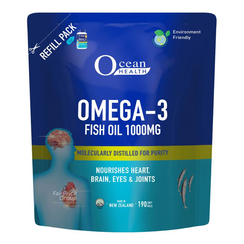 Ocean Health Omega-3 Fish Oil 1000mg Softgel | NTUC FairPrice