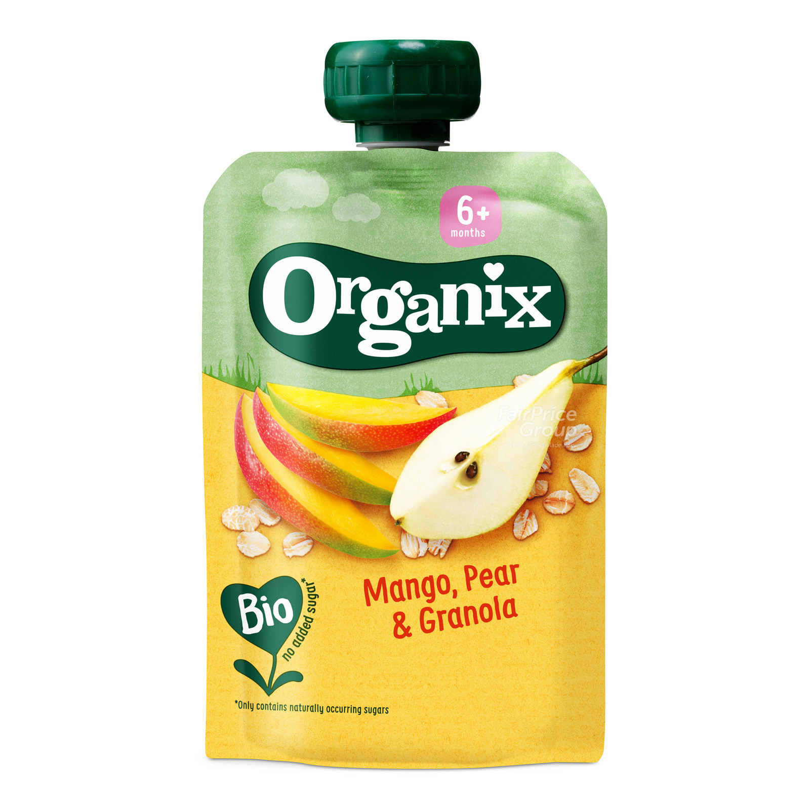 Organix Fruit Puree Pouch - Mango, Pear & Granola | NTUC FairPrice