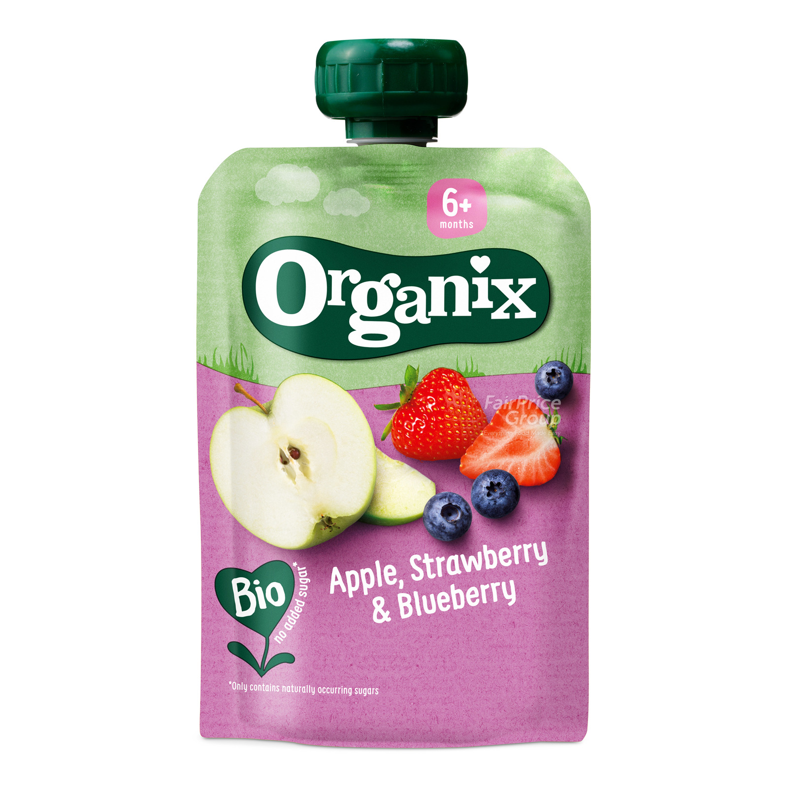 Organix Puree - Apple & Blueberry | NTUC FairPrice
