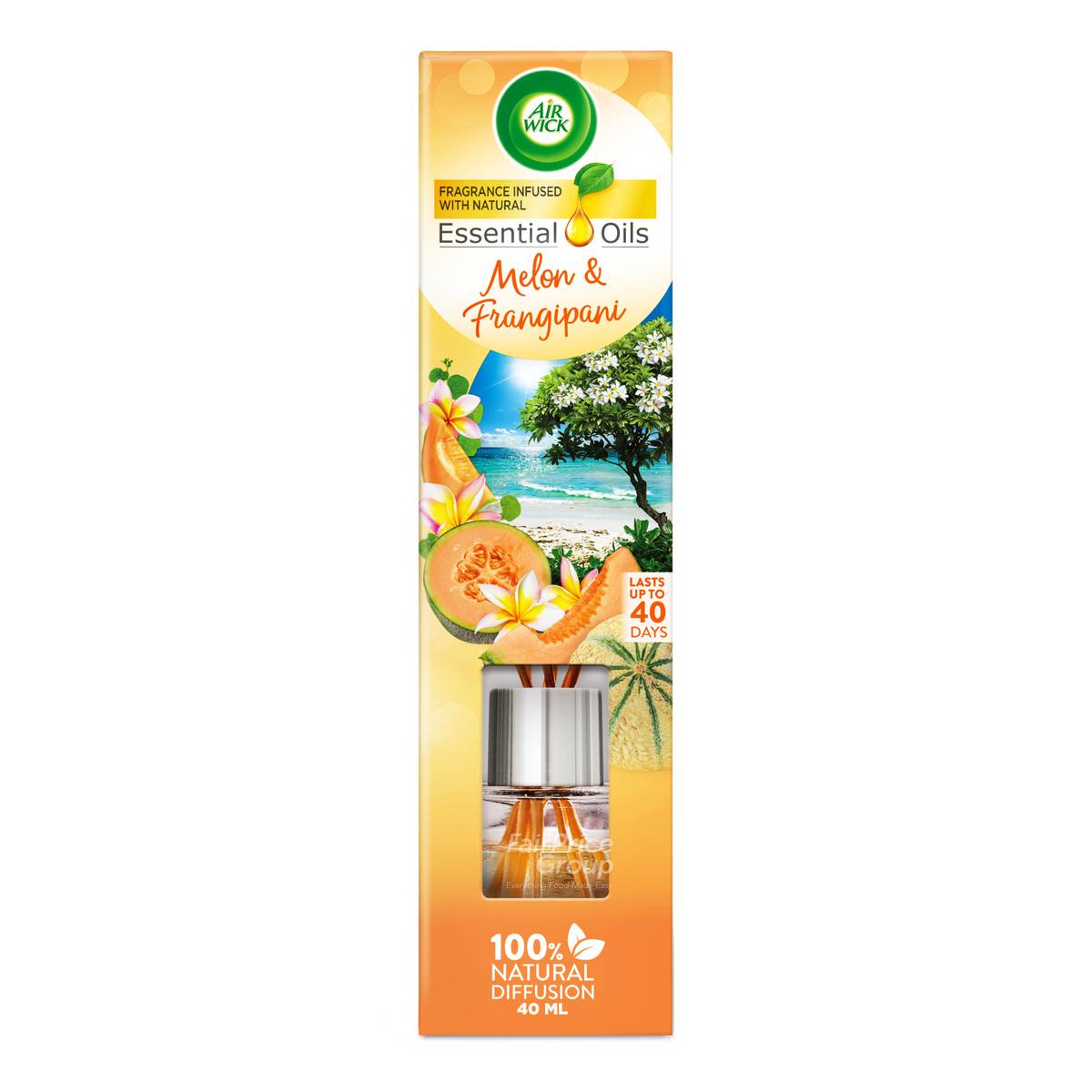 Airwick Essential Oil Reed Diffuser - Melon & Frangipani | NTUC FairPrice