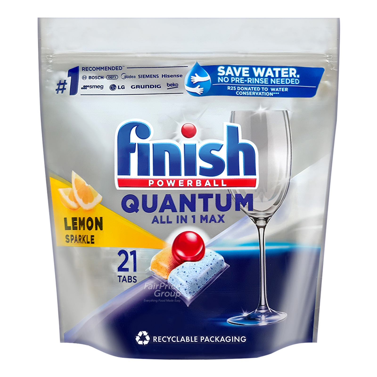 Finish Powerball All in One Laundry Capsule - Lemon Sparkle | NTUC ...