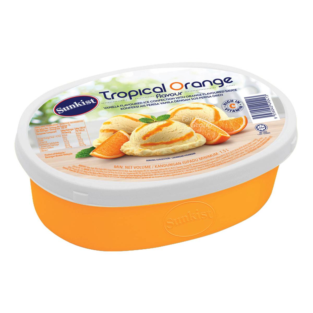 Sunkist Ice Cream Tub - Tropical Orange | NTUC FairPrice