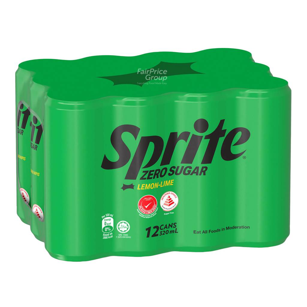 Sprite Sparkling Lemon Lime Can Drink - Zero Sugar | NTUC FairPrice