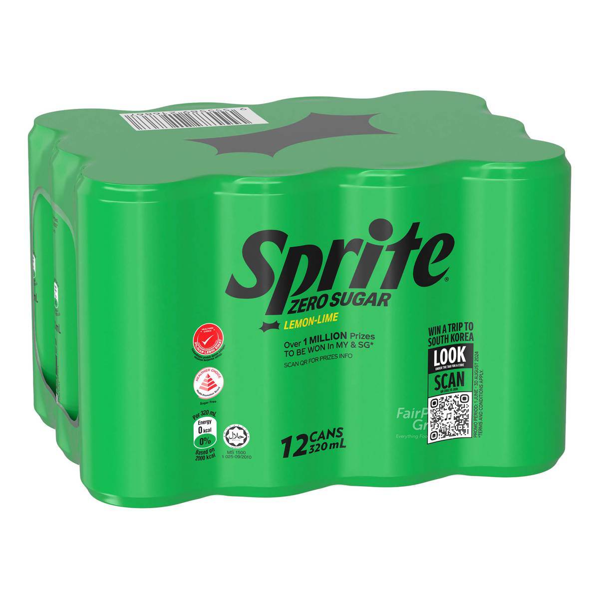 Sprite Sparkling Lemon Lime Can Drink - Zero Sugar | NTUC FairPrice