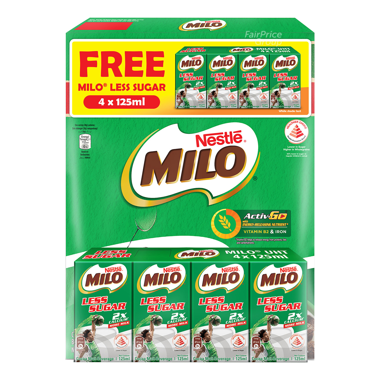 Nestle Cereal - Milo Econopack + Free Milo Less Sugar | NTUC FairPrice