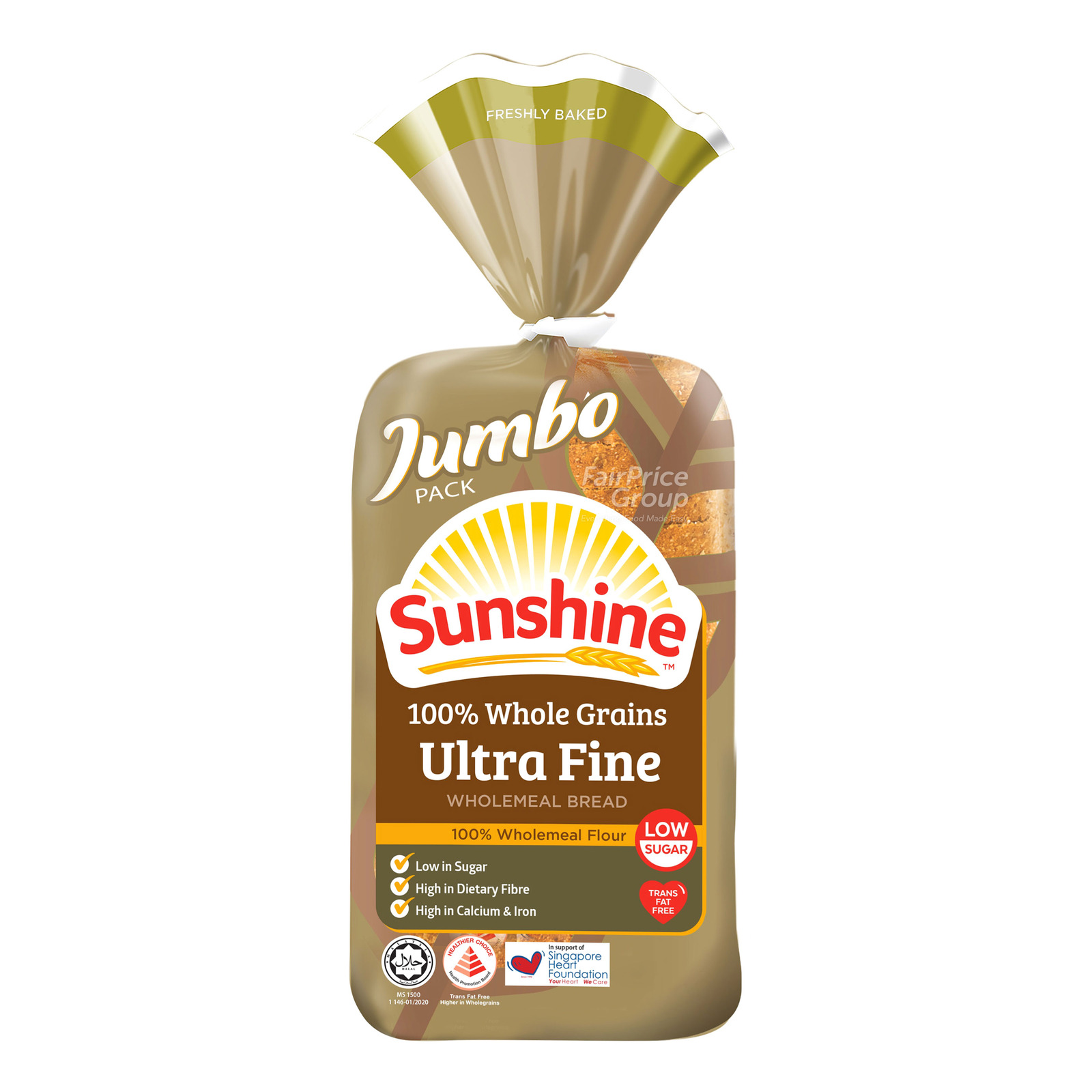 Sunshine 100% Whole Grains Ultra Fine Wholemeal Bread | NTUC FairPrice