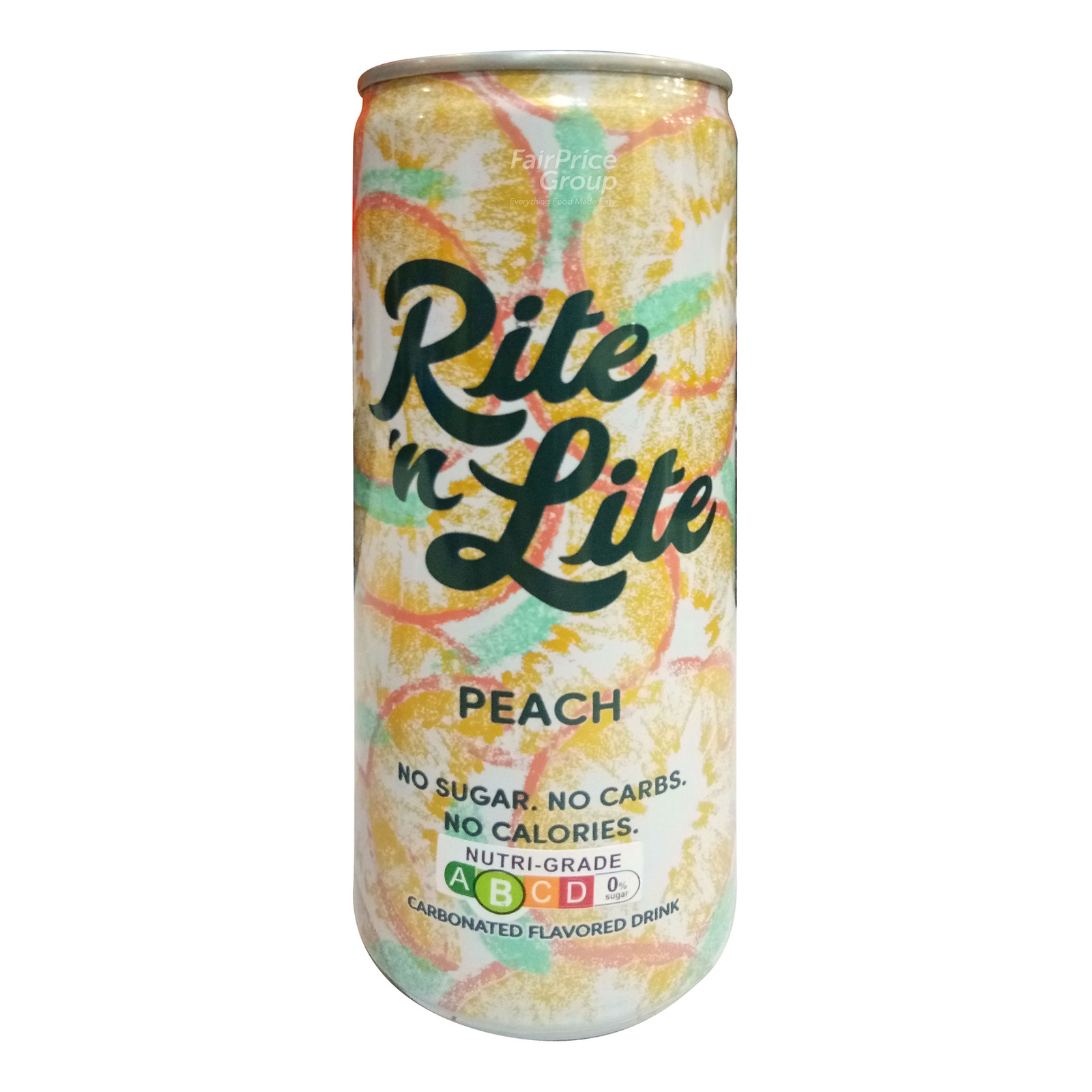 Rite 'n Lite Carbonated Flavored Can Drink - Peach | NTUC FairPrice